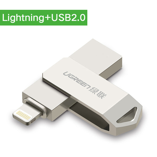 Ugreen USB Flash Drive USB Pendrive for iPhone Xs Max X 8 7 6 iPad 16 ...